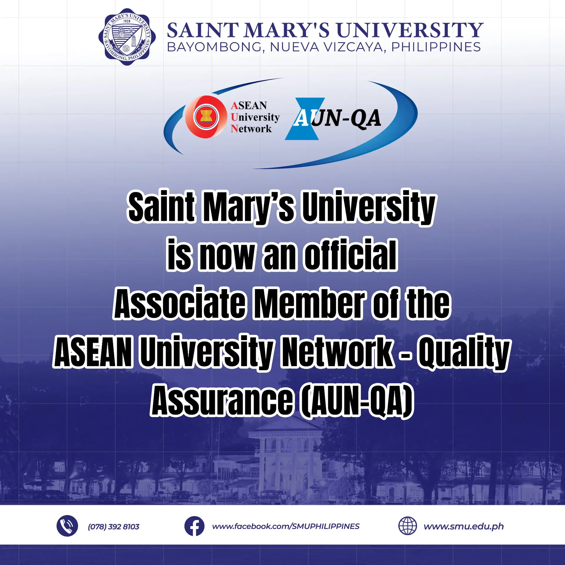 SMU Accepted as an AUN QA Associate Member - SMU Official Website