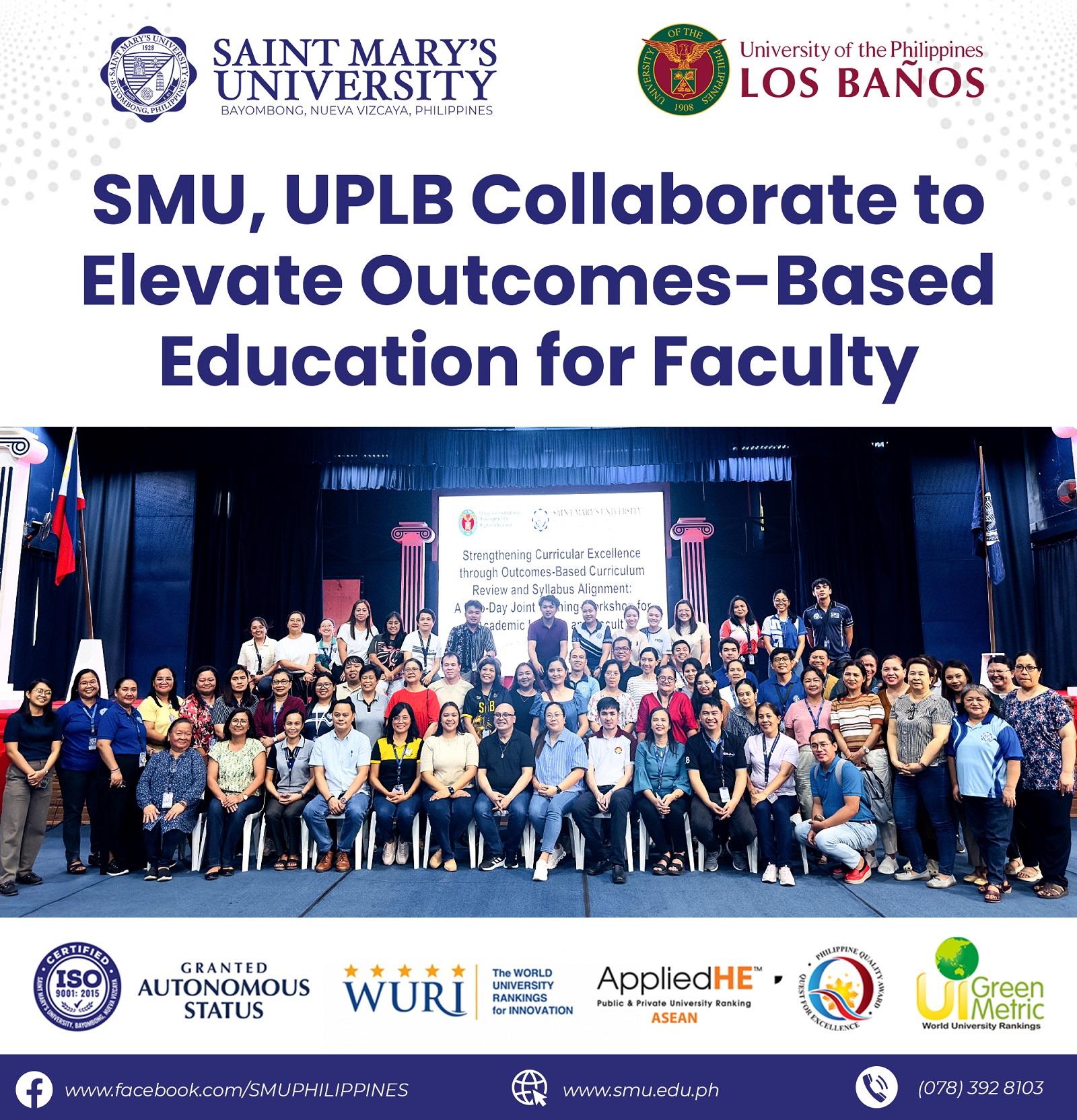 SMU, UPLB Collaborate to Elevate Outcomes-Based Education for Faculty - SMU Official Website