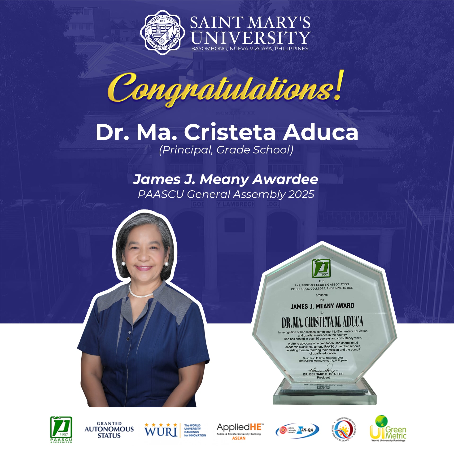 SMU Strengthens Quality Excellence at the 2025 PAASCU General Assembly ...